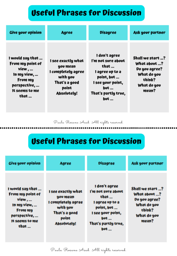Task Cards for Discussion ESL EFL - The Resourceful English Teacher